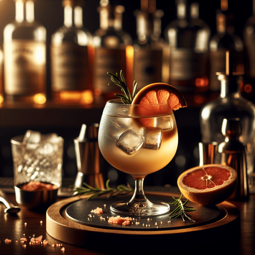 Sunset Mirage, Elegant, balanced cocktail with tequila, herbal notes ...