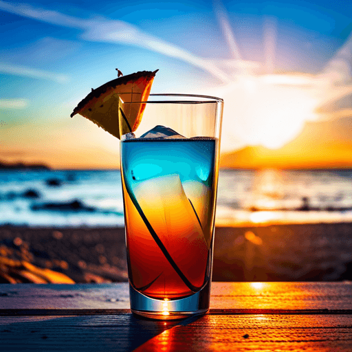 Sunset Serenade, Refreshing cocktail with Campari, maple syrup, and ...