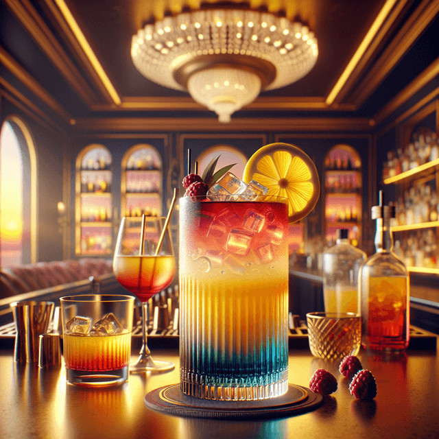 Sunset Serenity Spritz, Vibrant layers of a refreshing non-alcoholic ...