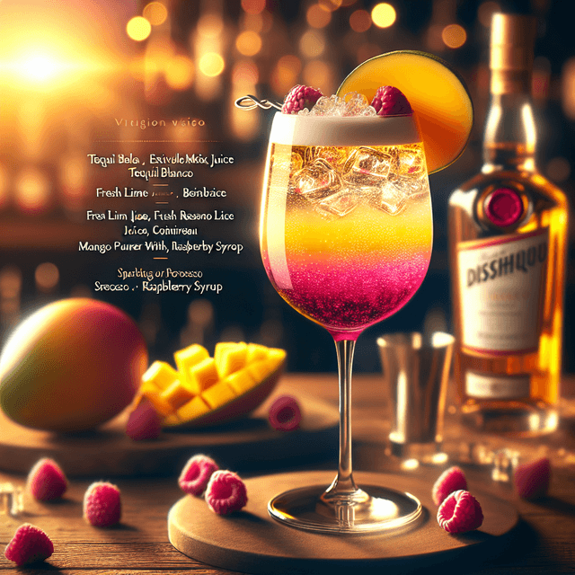 Sunset Serenity, Refreshing, fruity cocktail embodying the essence of ...