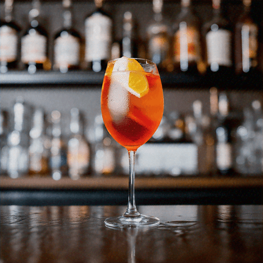 Sunset Spritz, Refreshing, low-calorie cocktail with Aperol and herbal ...