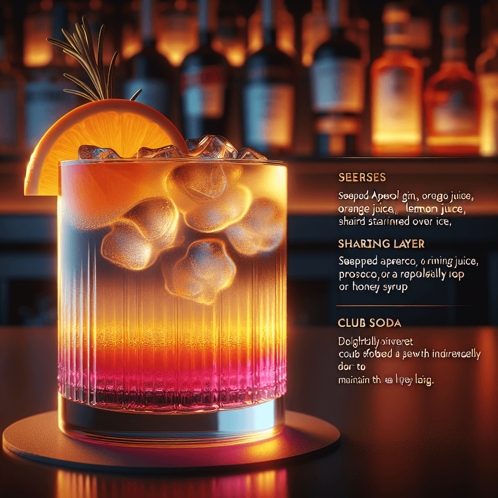 Sunset Spritz, Effervescent sunset in a glass