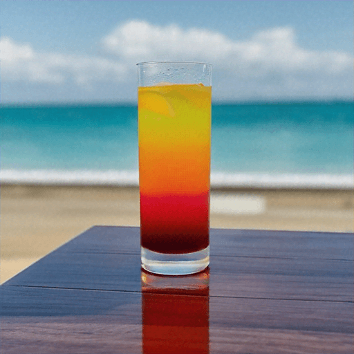Sunset Symphony, Light and refreshing vodka cocktail capturing a ...