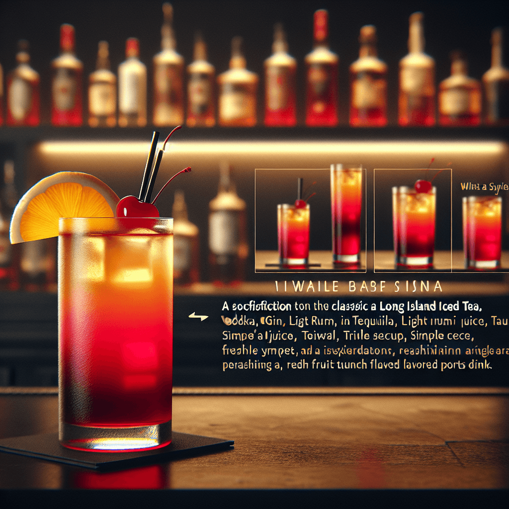 Taiwanese Sunset Tea, Vibrant twist on Long Island Iced Tea with ...