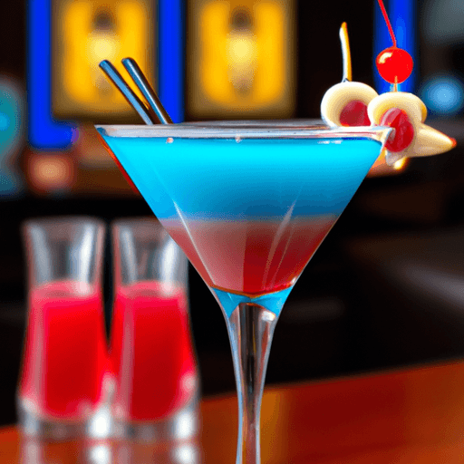 The Furry Feline, Cat-themed cocktail with vodka, blue curaçao ...