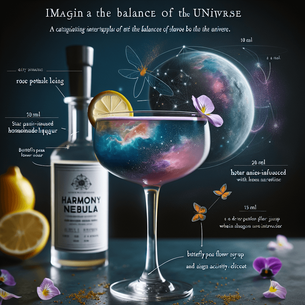 The Harmony Nebula, Visually stunning cocktail with complex flavors and ...