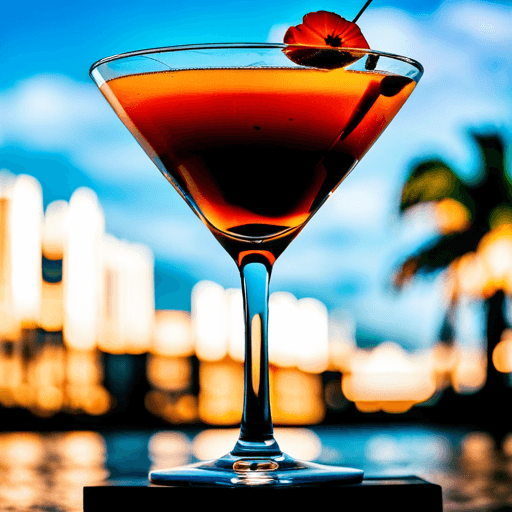 Tropical Blossom Martini, Elegant tropical martini with floral ...