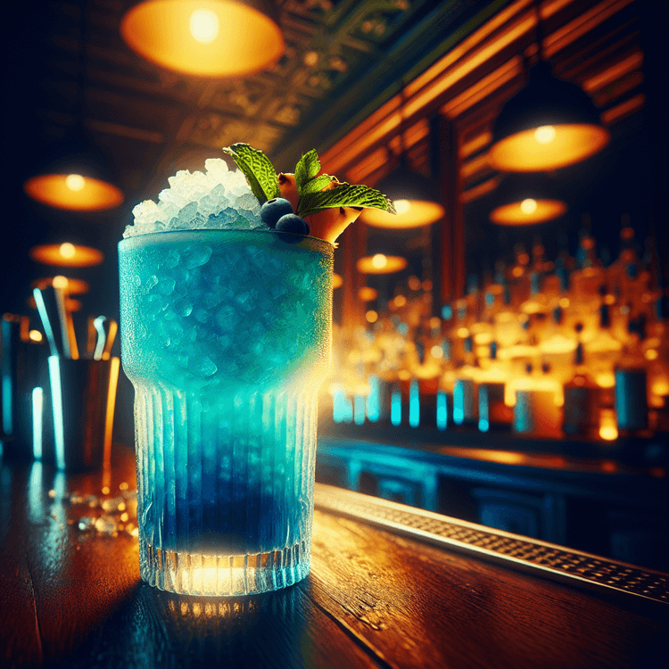 Tropical Frostbite, Tropical cocktail with warm and cool flavors