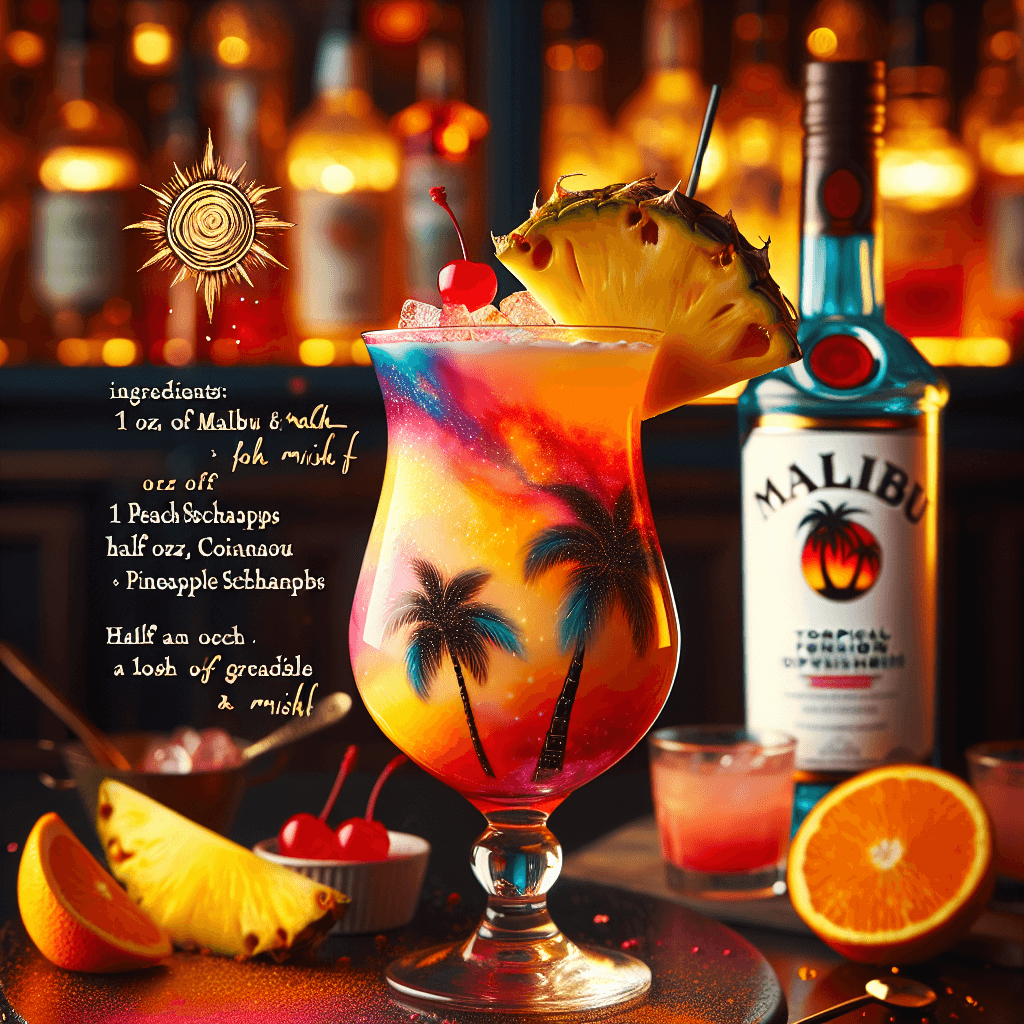 Tropical Fusion Splash, Tropical Fusion Splash cocktail with Malibu and ...