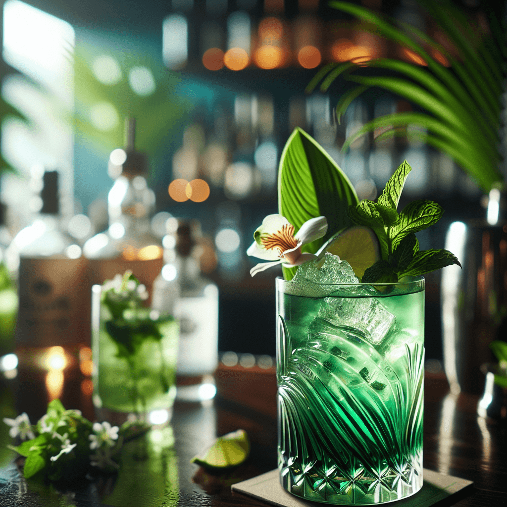 Tropical Green Tide, Refreshing, sustainable cocktail with tropical ...