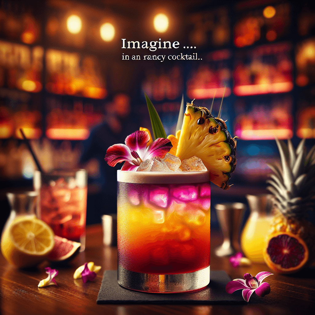 Tropical Hibiscus Sunrise, Vibrant hibiscus tequila cocktail with ...