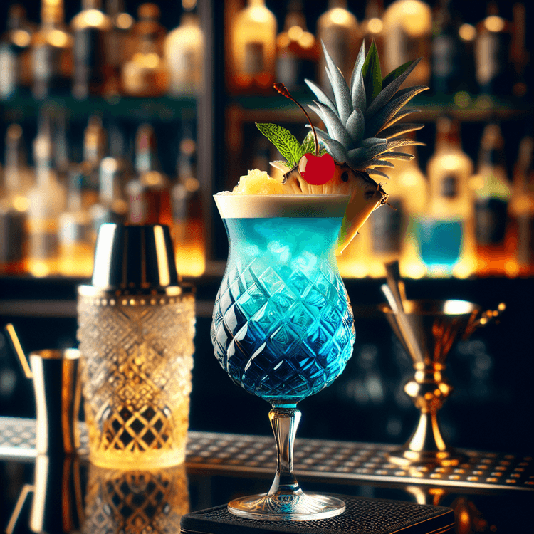 Tropical Lagoon Splash, Refreshing tropical cocktail with coconut ...