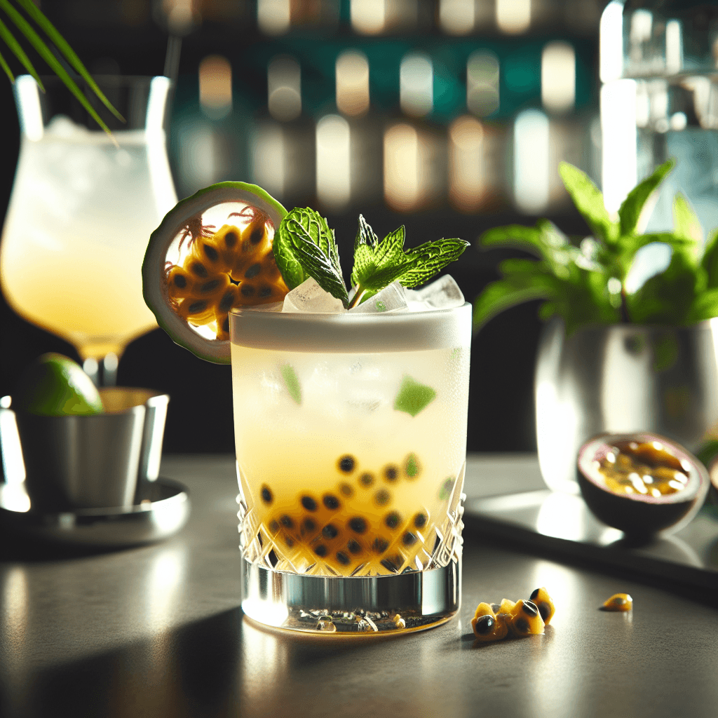 Tropical Maracuyá Breeze, Tropical rum cocktail with maracuyá, mint ...