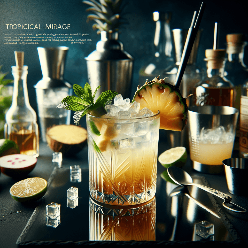 Tropical Mirage, Tropical Mirage cocktail with coconut rum, guava ...