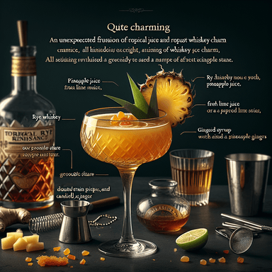 Tropical Rye Renaissance, Tropical Rye Renaissance cocktail with ...
