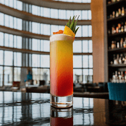 Tropical Sunset Elixir, Vibrant tropical citrus cocktail with tequila ...