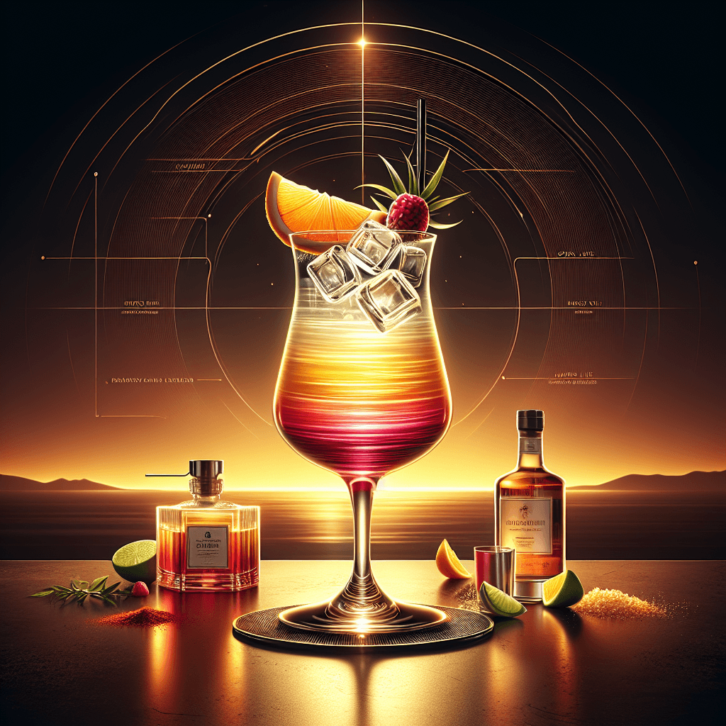 Tropical Sunset Serenity, Refreshing cocktail with vodka, orange juice ...