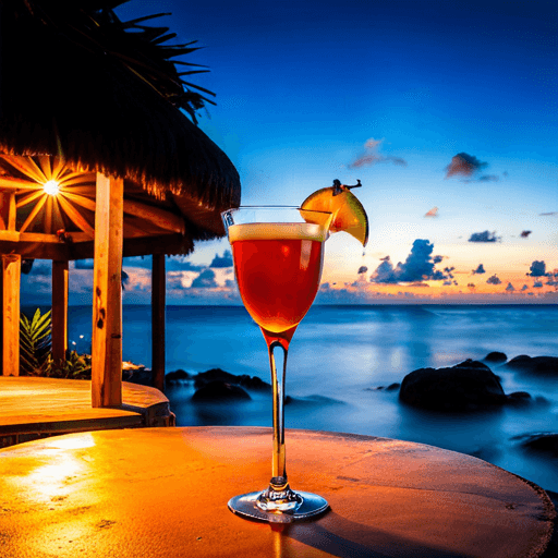 Tropical Twilight Fizz, Refreshing tropical cocktail with white rum and ...