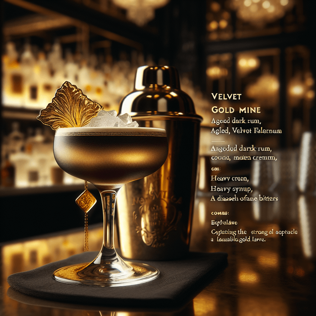 Velvet Goldmine, Luxurious cocktail with aged rum, velvet falernum, and ...