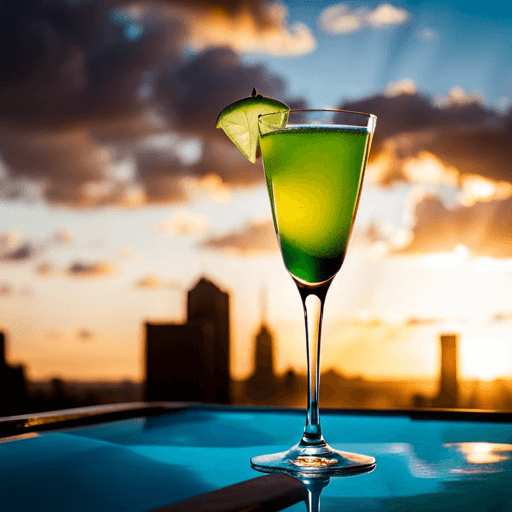 Verde Serenity, Refreshing tequila cocktail with green tea and citrus notes