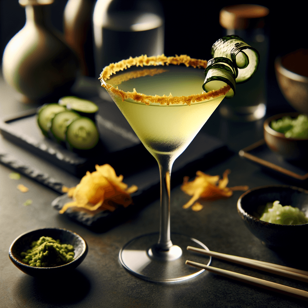 Wasabi Yuzu Martini, Bold Japan flavors in a Wasabi Yuzu Martini