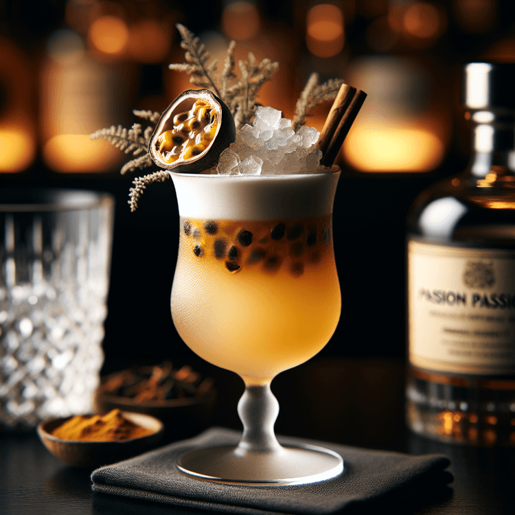 Winter Passion Frosted, Cozy winter cocktail with white rum, passion ...