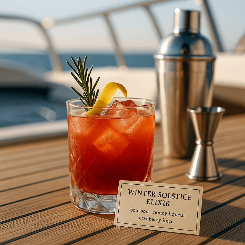 Winter Solstice Elixir, Cozy winter cocktail with bourbon, honey ...