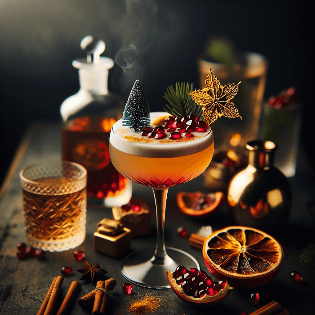 Festive Pine Solstice Elixir, Festive cocktail with Christmas flavors ...