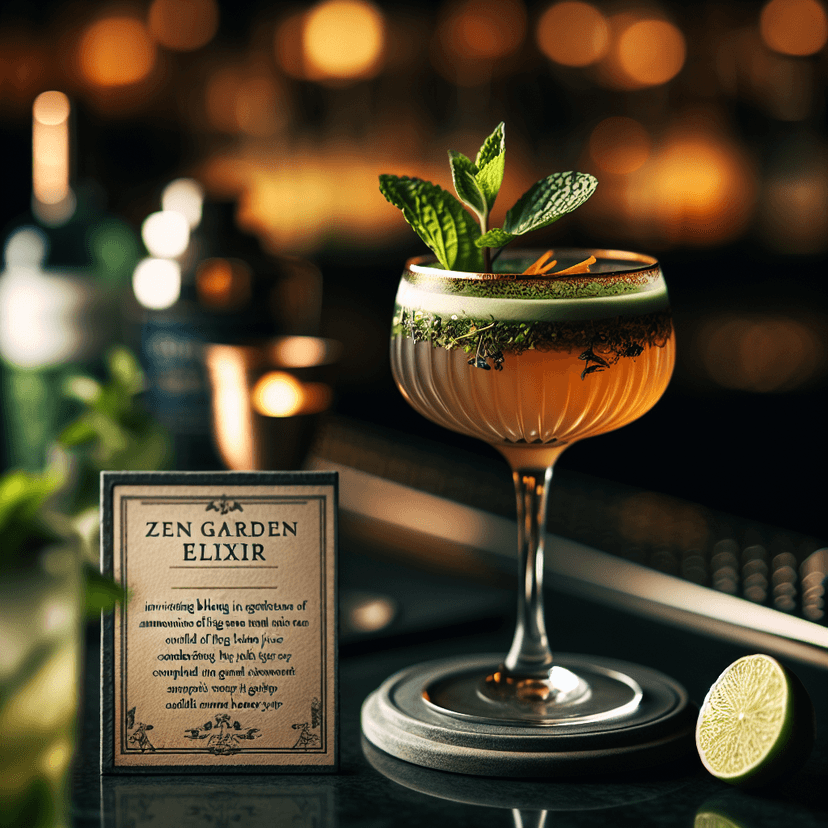 Zen Garden Elixir, Tranquil Zen Garden Elixir cocktail