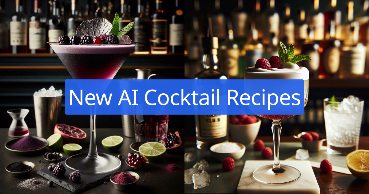 New Cocktail Recipes, Created By AI