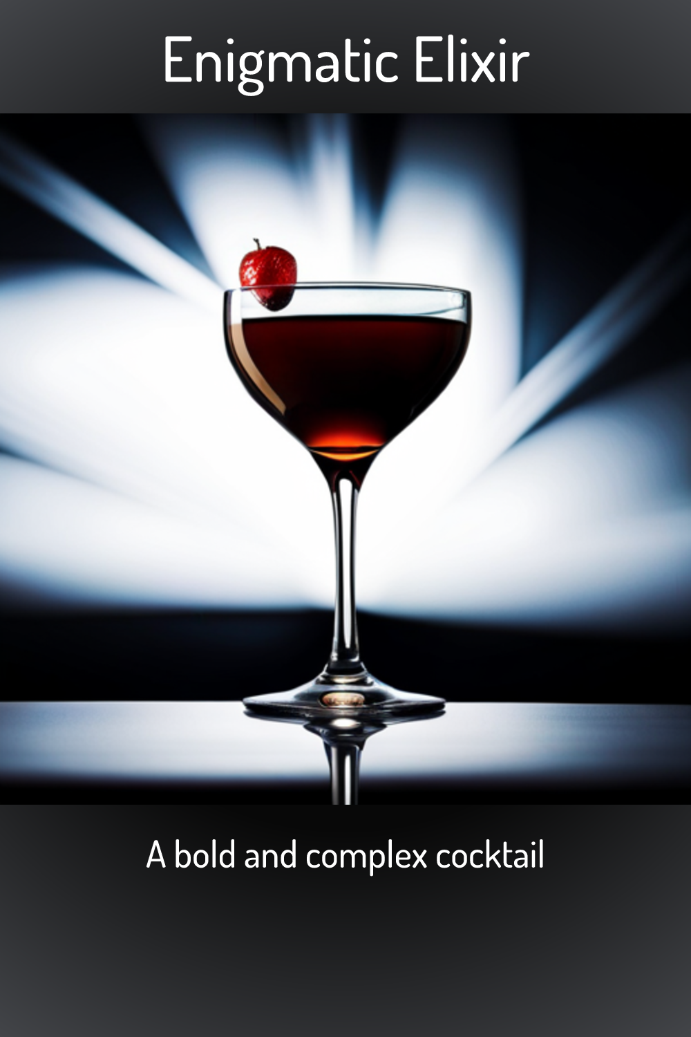 Enigmatic Elixir, A bold and complex cocktail