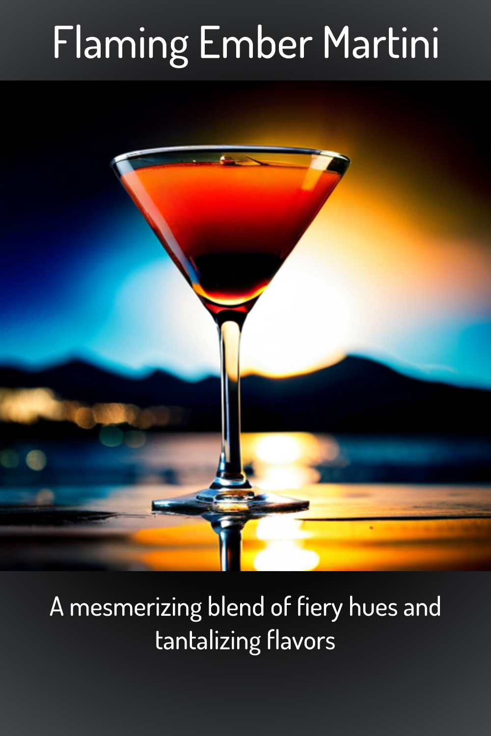 Flaming Ember Martini, A mesmerizing blend of fiery hues and ...