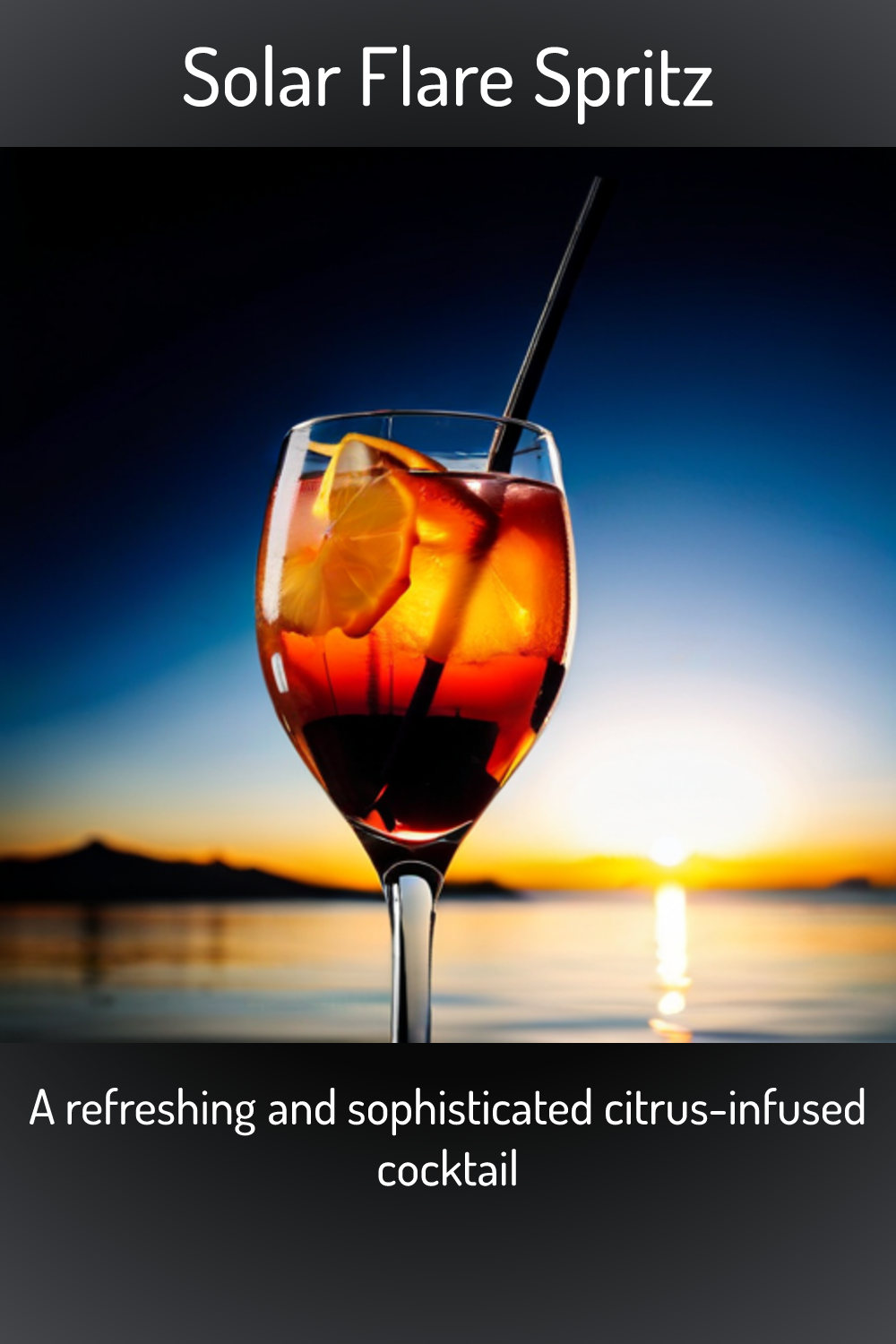 Solar Flare Spritz, A refreshing and sophisticated citrus-infused cocktail