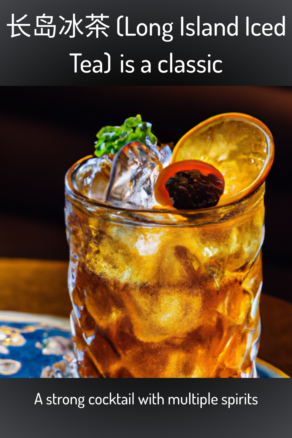 长岛冰茶 (Long Island Iced Tea) is a classic, A strong cocktail with ...