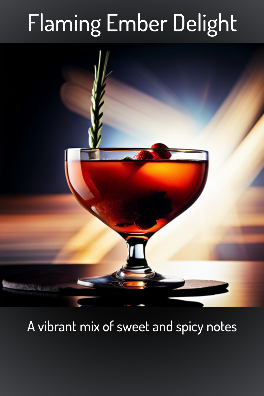 Flaming Ember Delight, A vibrant mix of sweet and spicy notes