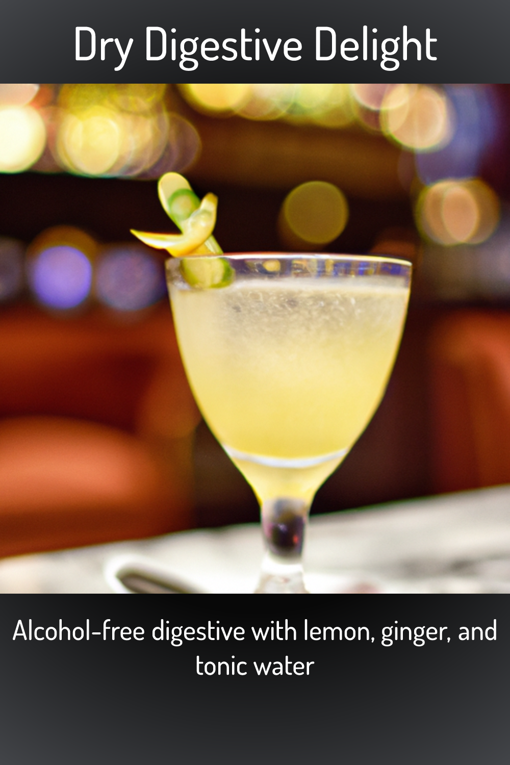 Dry Digestive Delight, Alcohol-free digestive with lemon, ginger, and ...