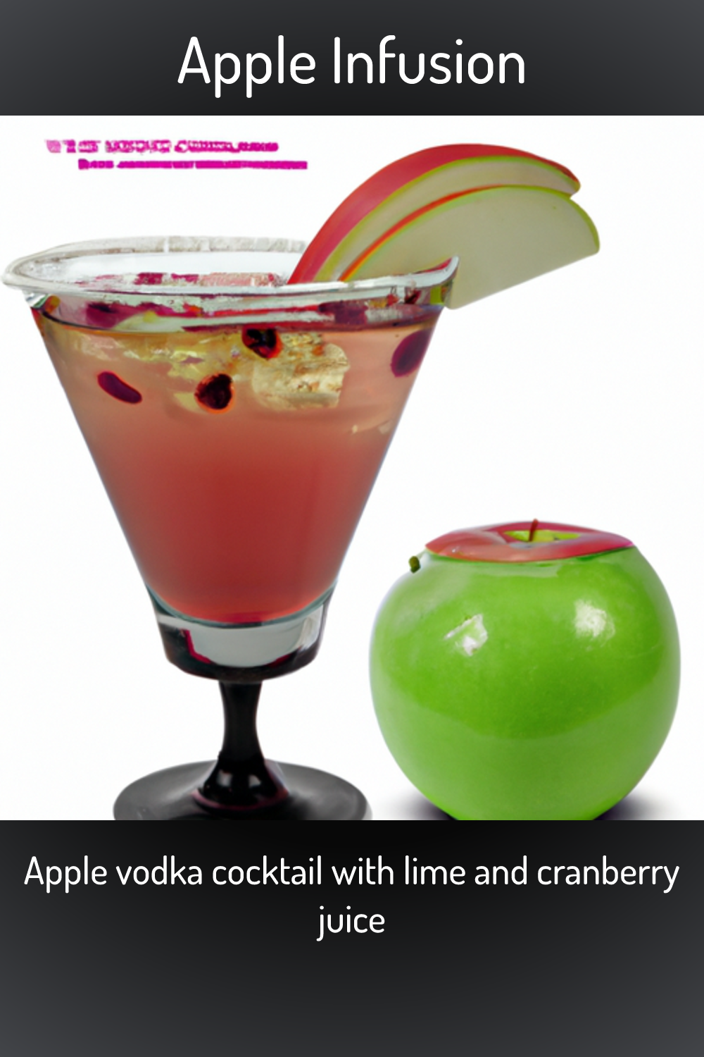 Apple Infusion Apple Vodka Cocktail With Lime And Cranberry Juice