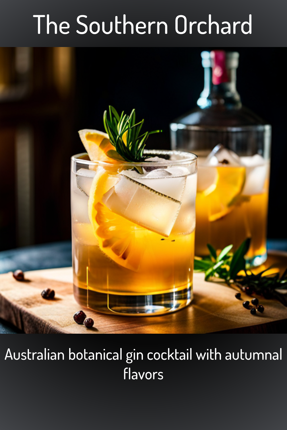 The Southern Orchard Australian Botanical Gin Cocktail With Autumnal