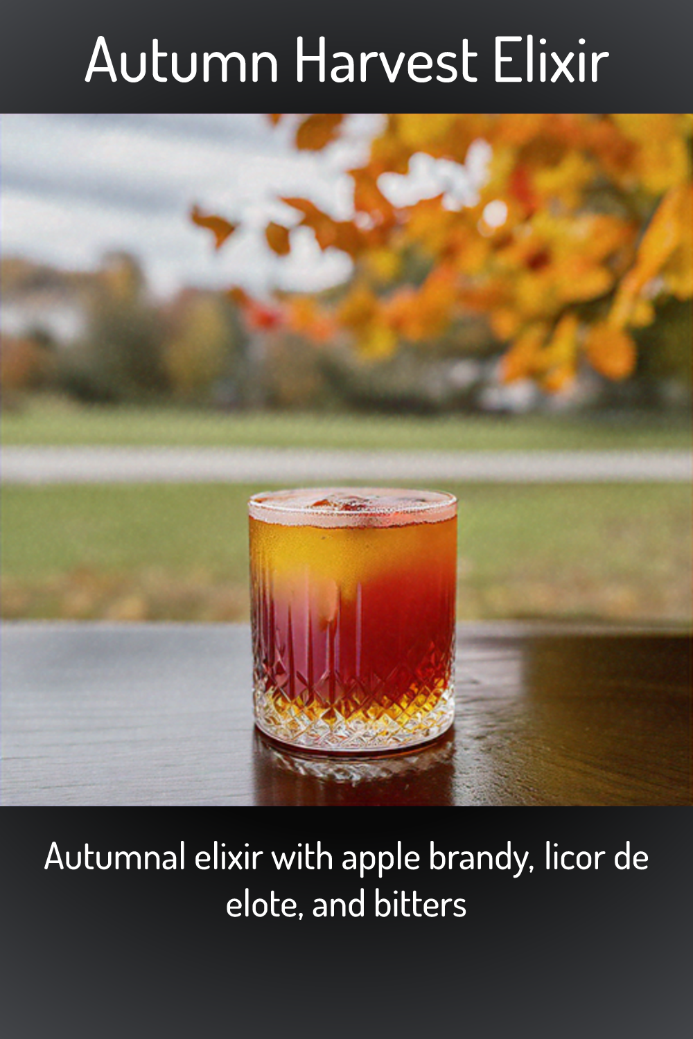 Autumn Harvest Elixir, Autumnal elixir with apple brandy, licor de ...