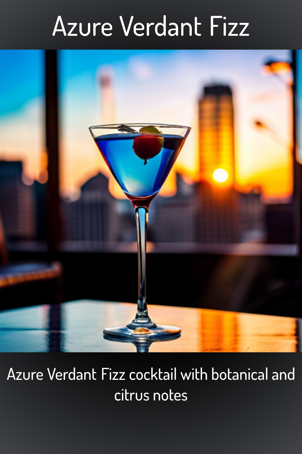 Azure Verdant Fizz Azure Verdant Fizz Cocktail With Botanical And