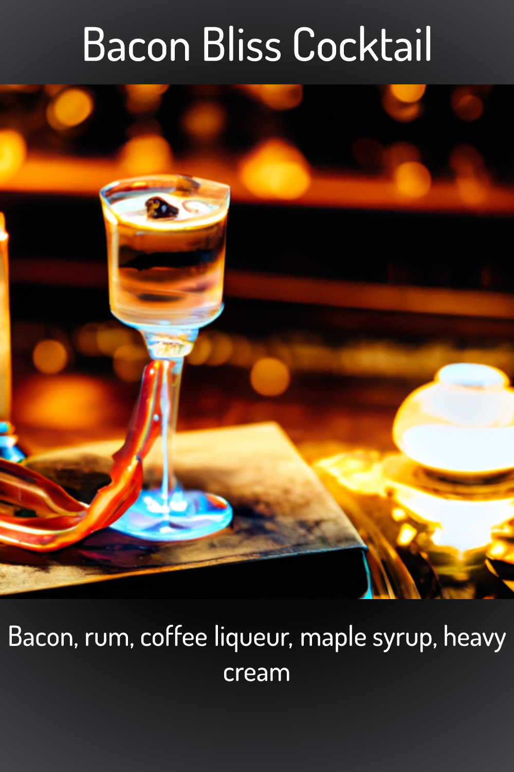 Bacon Bliss Cocktail Bacon Rum Coffee Liqueur Maple Syrup Heavy Cream
