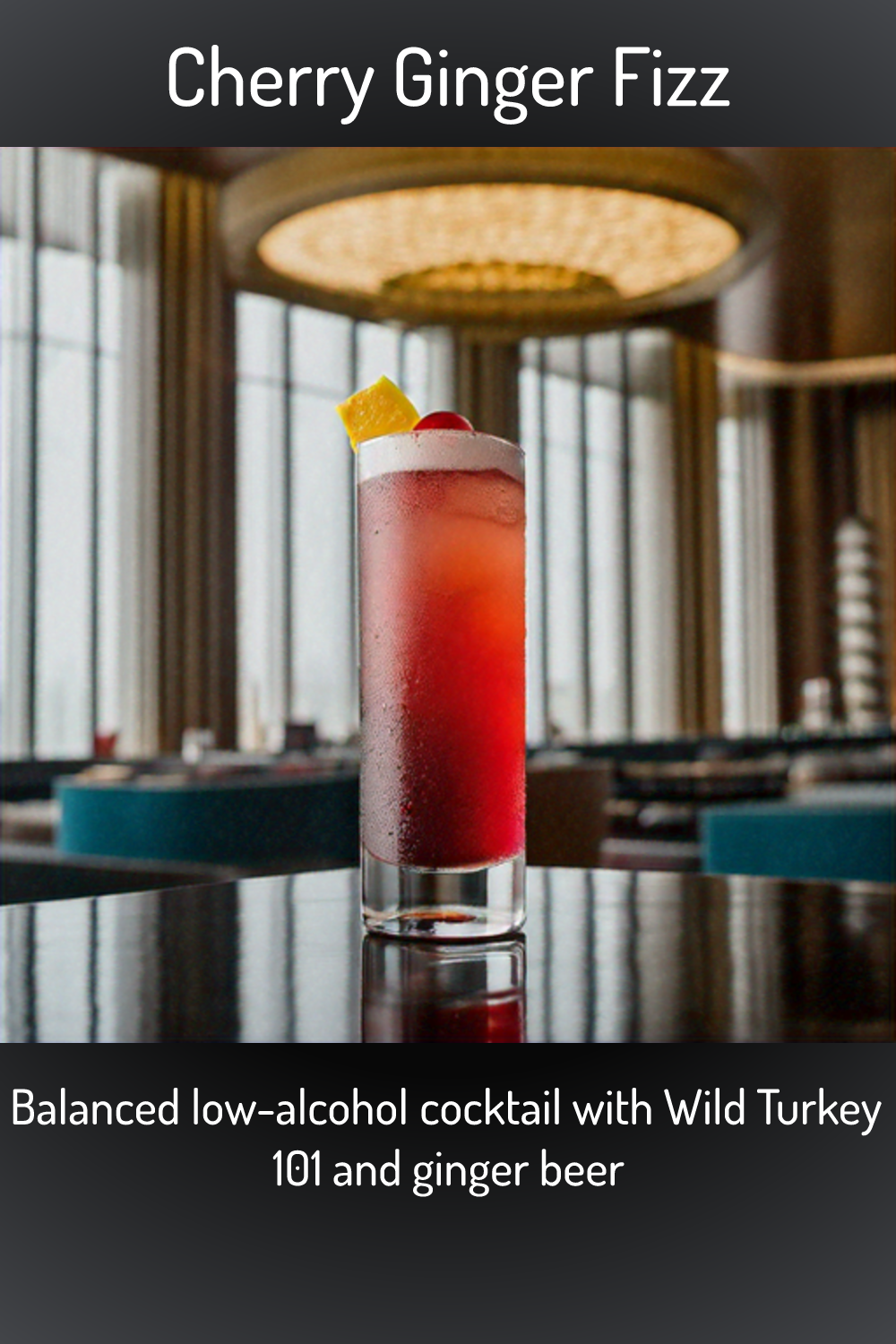 Cherry Ginger Fizz, Balanced low-alcohol cocktail with Wild Turkey 101 ...