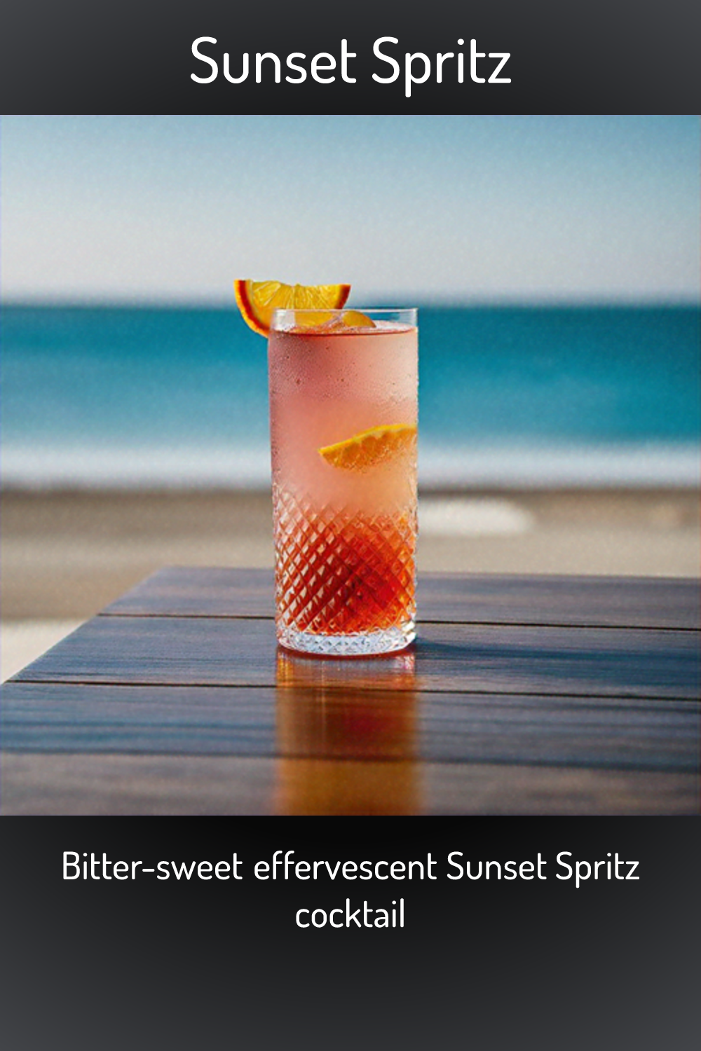 Sunset Spritz, Bitter-sweet effervescent Sunset Spritz cocktail