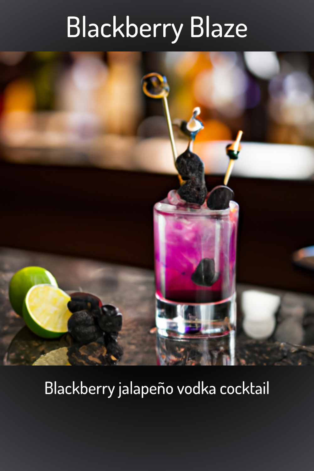 Blackberry Blaze, Blackberry jalapeño vodka cocktail