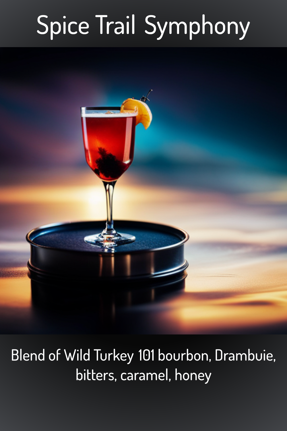 Spice Trail Symphony, Blend of Wild Turkey 101 bourbon, Drambuie ...