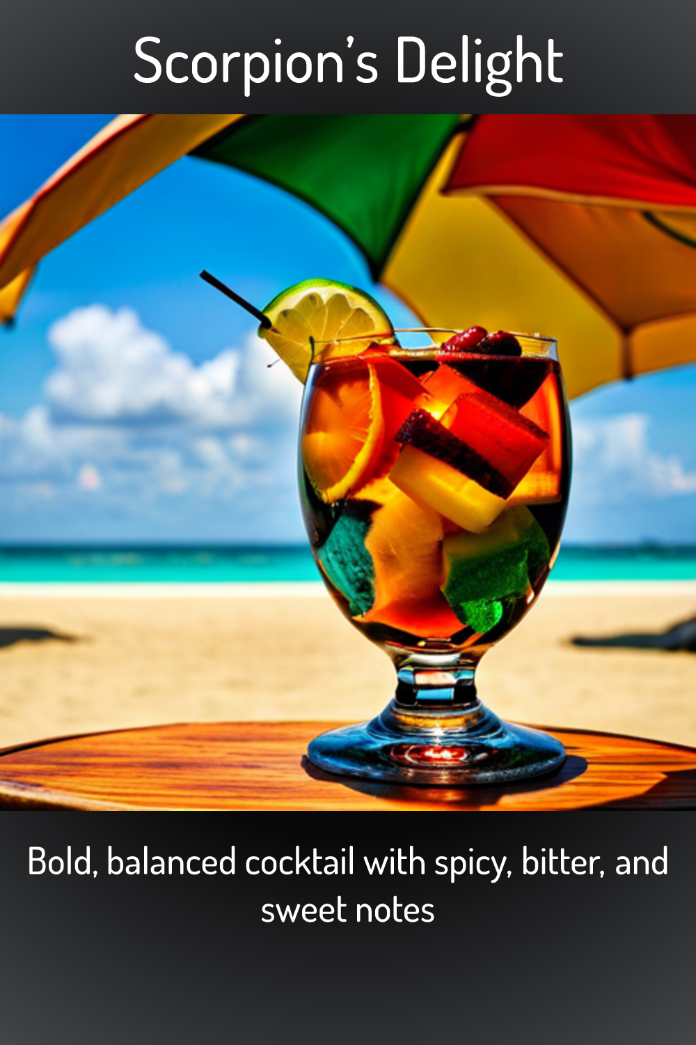 Scorpion’s Delight, Bold, balanced cocktail with spicy, bitter, and ...