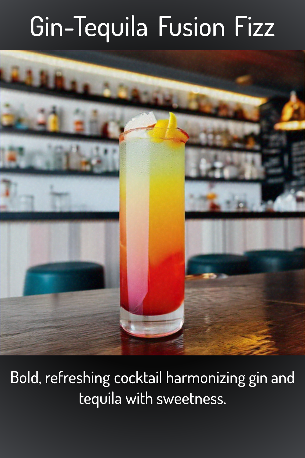 Gin-Tequila Fusion Fizz, Bold, refreshing cocktail harmonizing gin and ...