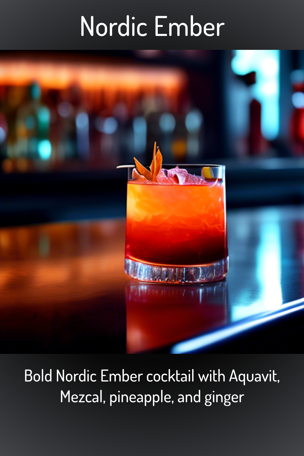 Nordic Ember, Bold Nordic Ember cocktail with Aquavit, Mezcal ...