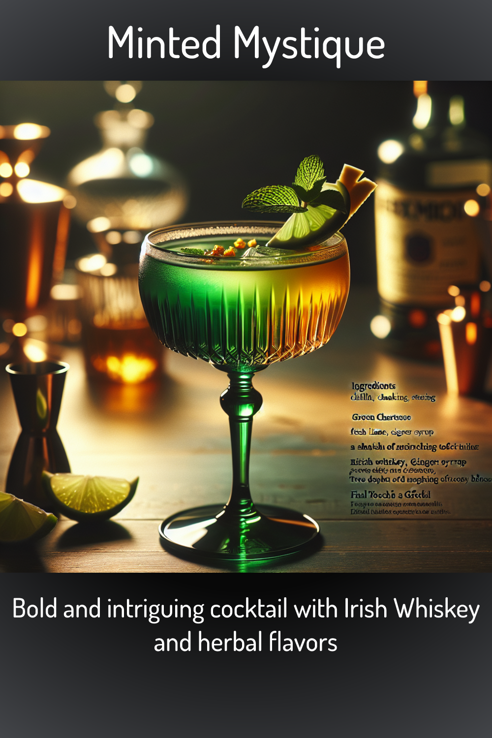 Minted Mystique Bold And Intriguing Cocktail With Irish Whiskey And