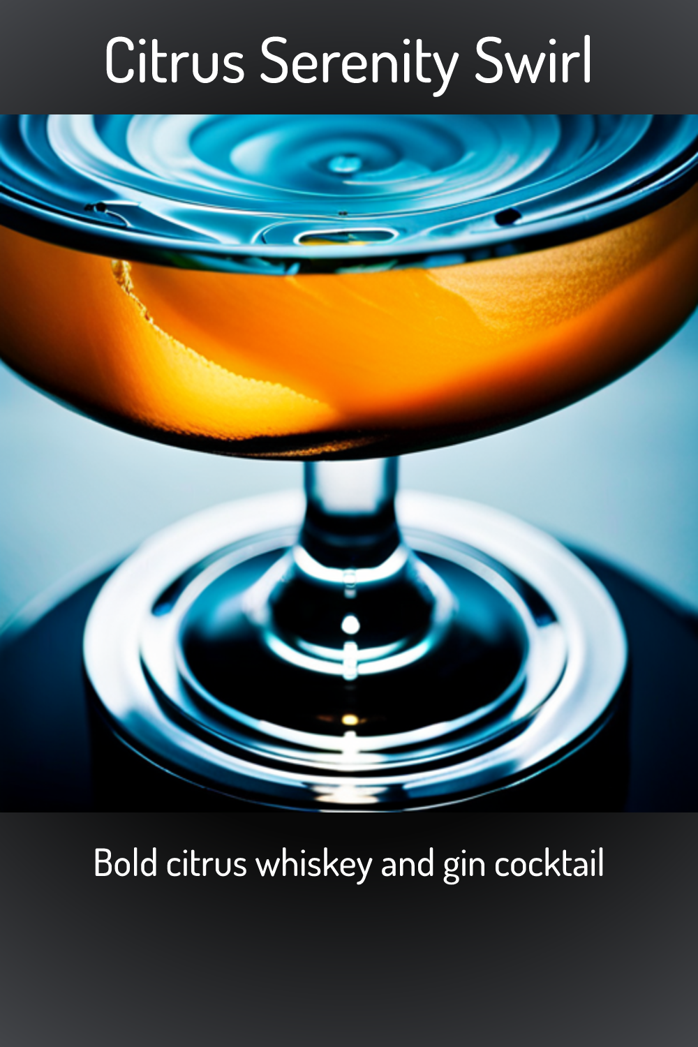 Citrus Serenity Swirl Bold Citrus Whiskey And Gin Cocktail
